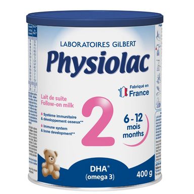 Physiolac 2 Мляко за кърмачета 6-12 месеца х400 г